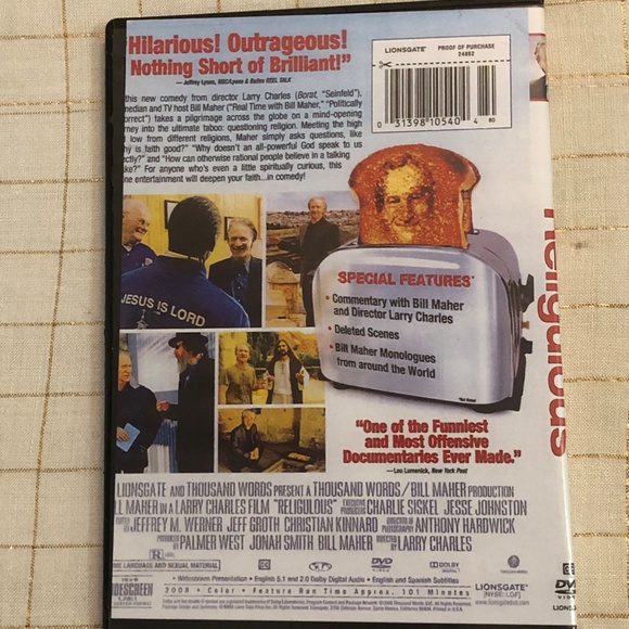 Media | Bill Maher Religulous Dvd Comedy Movie | Poshmark